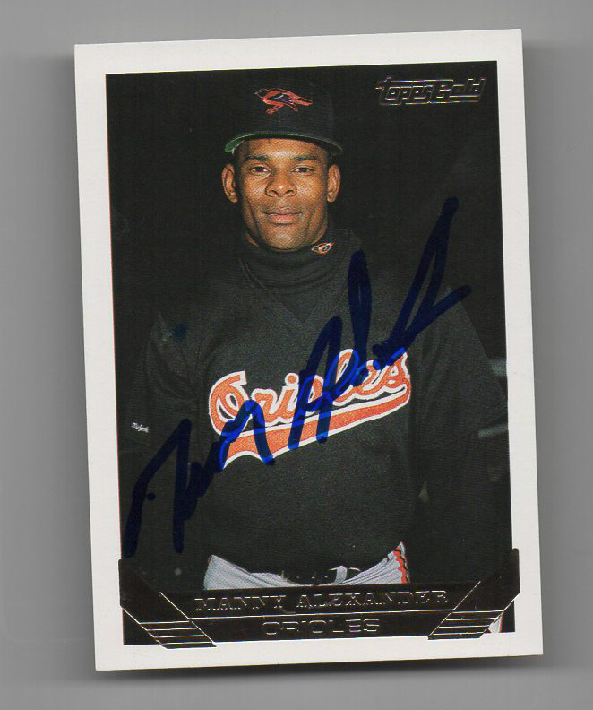 Manny Alexander 1993 Topps Gold autographed auto signed card Orioles | eBay