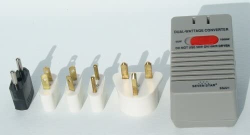 2 X 7-STAR DC Power Line Global Travel Converter 5 Adapter Plugs 50 ...