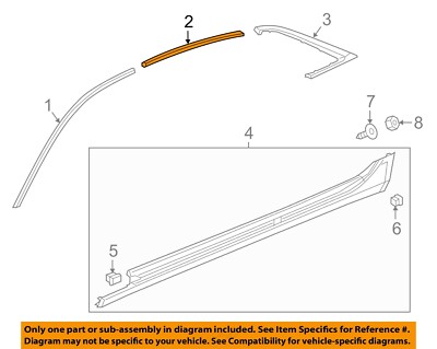 GM OEM 16-18 CT6 Pillars, Rocker Floor Exterior Trim-Reveal Molding ...