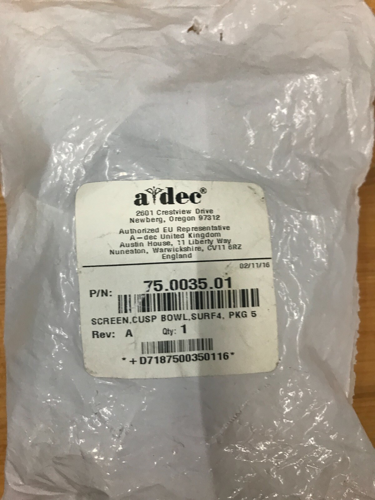 ADEC 75.0035.01 Screen, Cups Bowl, SURFF4, Pkg 5 | eBay