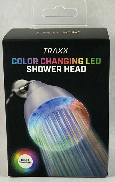 TRAXX Color Changing LED Shower Head Powered by Running H20 TikTok Z37 ...