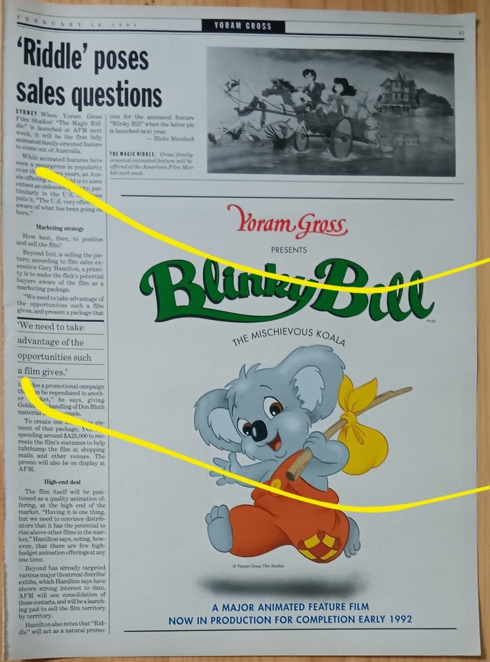 3 x large single page adverts - YORAM GROSS "DOT", The Magic Riddle ...