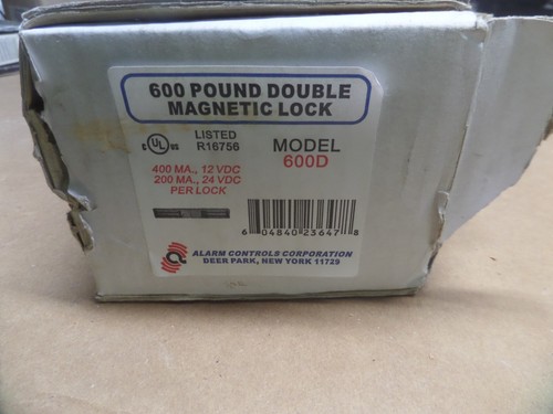 Alarm Controls Corp 600D 600 Pound Double Door Magnetic Lock 12 or ...
