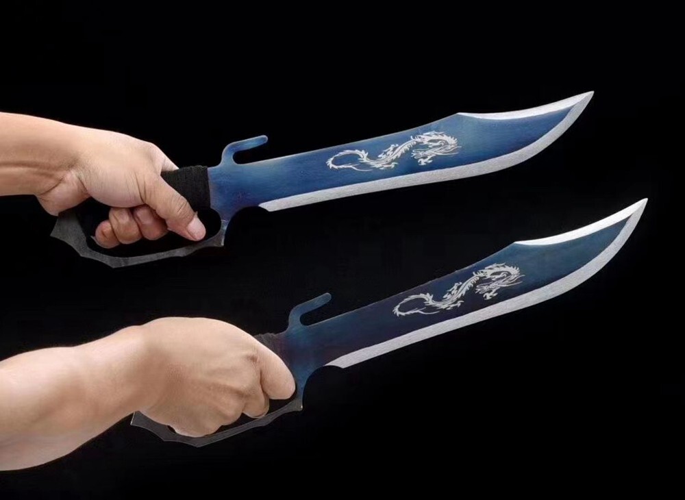 Butterfly Swords Wing Chun Kung Fu Twin Double Dao Carbon Steel Blade ...