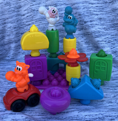 FISHER PRICE POP ONZ POP’N BUILD BLOCK COMPLETE SET 15pc SET C6443 | eBay