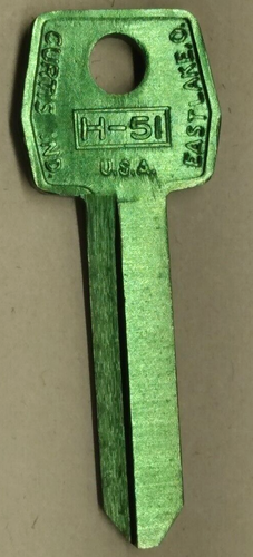 1967-1992 Fords ~ Ignition / Doors ~ NOS Single Green Alum Uncut H51 ...