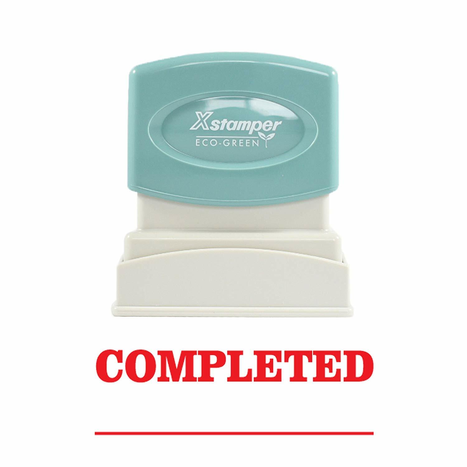 Xstamper 1214 Stock Title Stamp Completed 1214, ImpressionSize1/2"x1-5/ ...