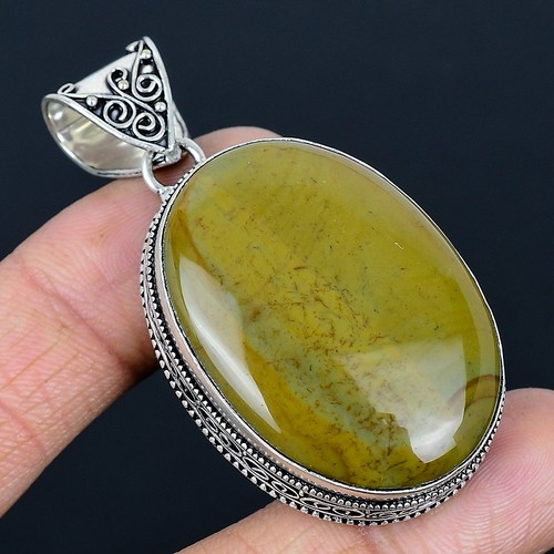 Polychrome Jasper Gemstone Handmade 925 Sterling Silver Jewelry Pendant ...