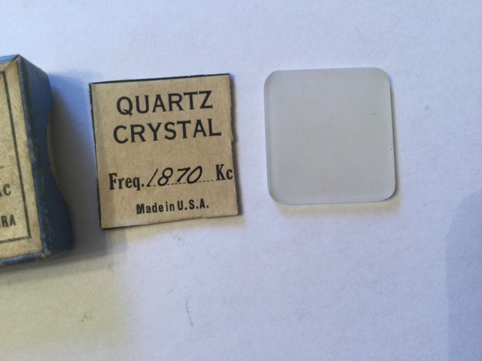 VINTAGE ANTIQUE NATURAL QUARTZ Radio crystal 1870 KC untested 160 meter ...