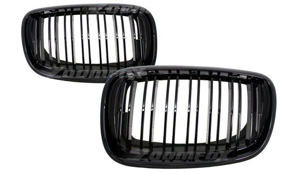 Gloss Black Bumper Double Slats Grille Grill Fit 07-13 BMW X5 E70 08-14 ...