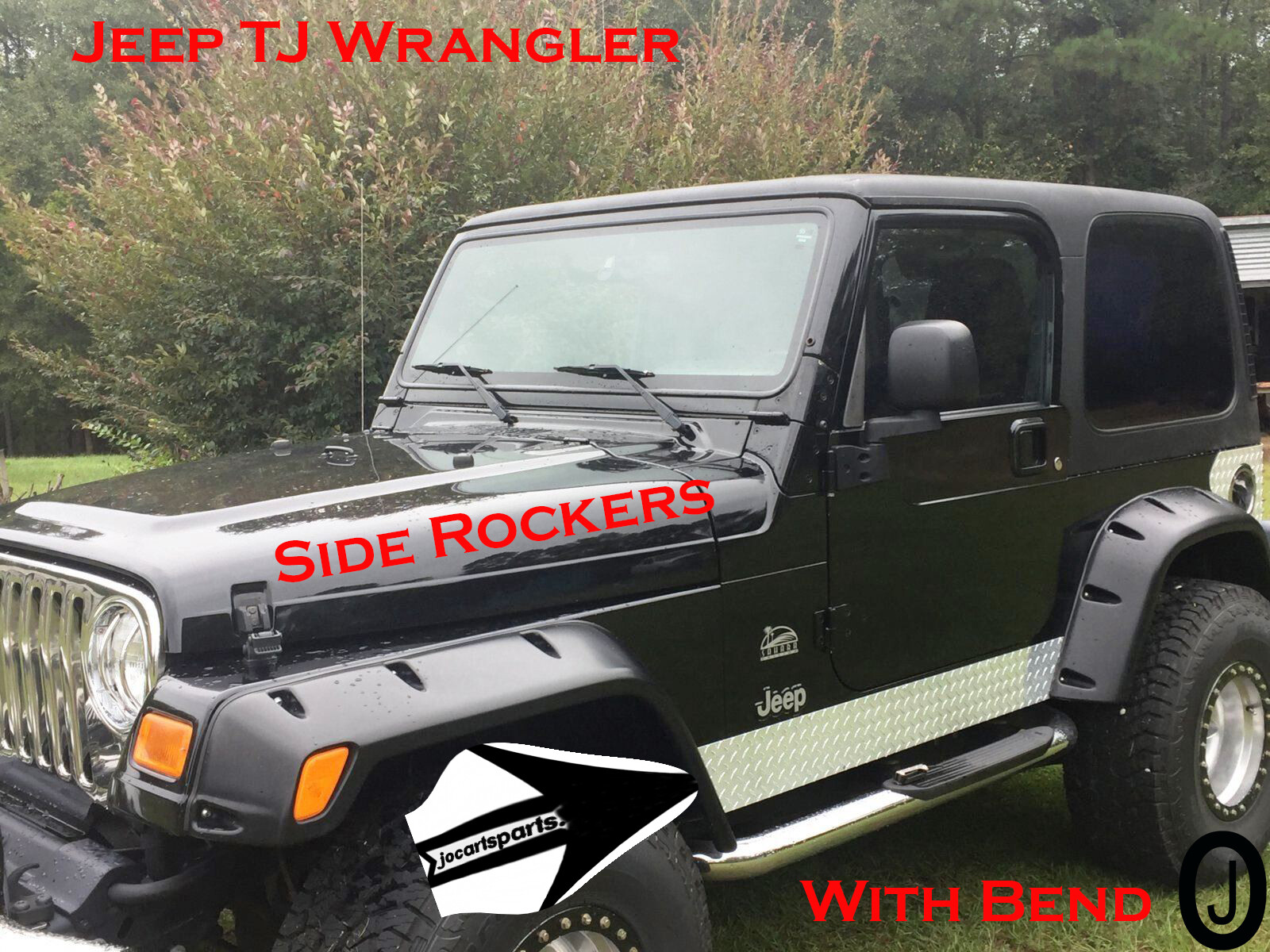 JEEP Wrangler TJ Aluminum Diamond Plate Rocker Panel Set 1 inch bend 5 ...