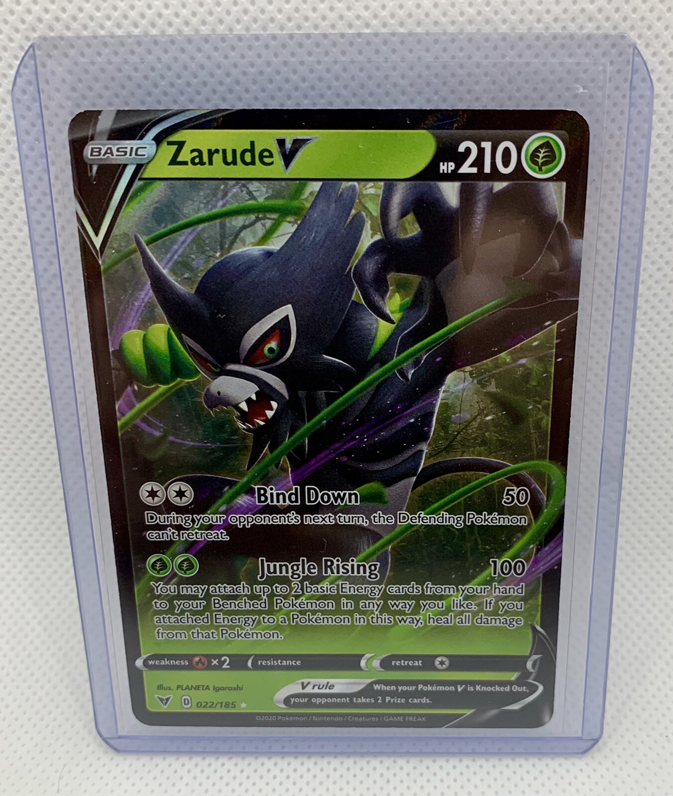Zarude V Pokémon Ultra Rare TCG Vivid Voltage 22/185 MINT (PACK FRESH ...