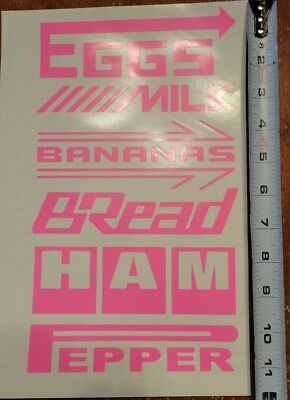 Car Sponsor Racing Decal Sticker Grocery List Groceries Drift Shitbox ...