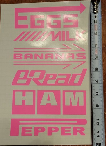 Car Sponsor Racing Decal Sticker Grocery List Groceries Drift Shitbox ...