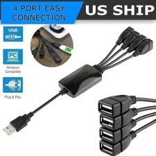 Gigaware 4 Port Modular USB 2.0 Hub Flexible Design High Speed Data ...