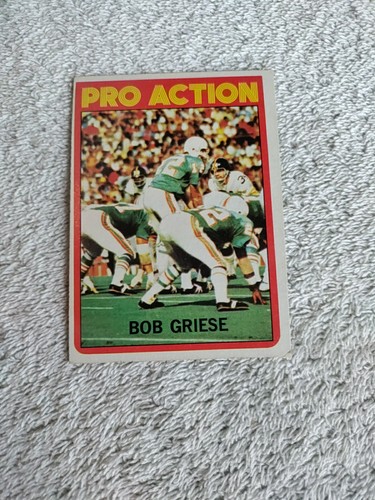 1972 Topps Pro Action Bob Griese #132 (B) | eBay