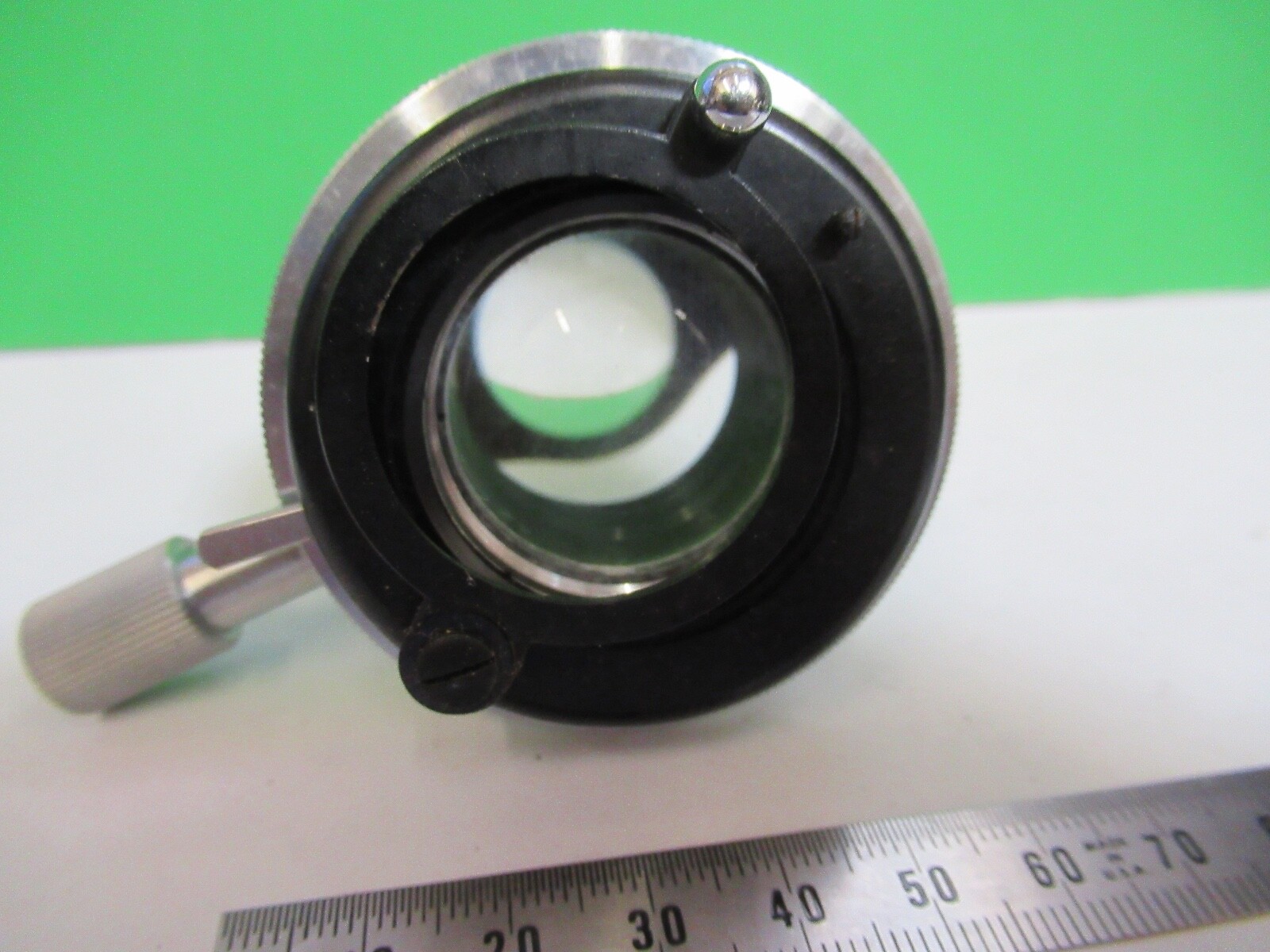 LEITZ GERMANY 1950's CONDENSER + IRIS OPTICS MICROSCOPE PART AS ...