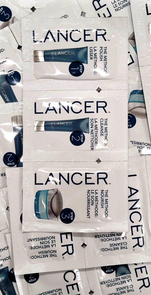 7 SETS LANCER THE METHOD SKIN CARE 3-PC-SET SAMPLE SET POLISH, CLEANSE ...