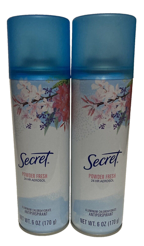 2 Secret POWDER FRESH Aerosol Antiperspirant Deodorant Spray 6 oz EXP ...