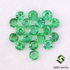 1.95 Cts Natural Emerald Round Cut 3 mm Lot 18 Pcs Untreated Loose ...