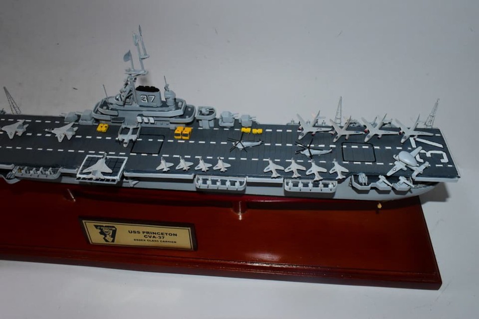USS Princeton CVA-37 Aircraft Carrier Model,Navy,Scale Model,Mahogany ...