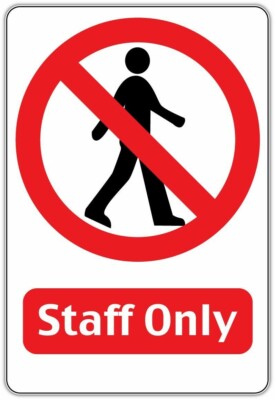 Staff Only Sign Car Bumper Window Tool Box Sticker Decal 4"X6" | eBay