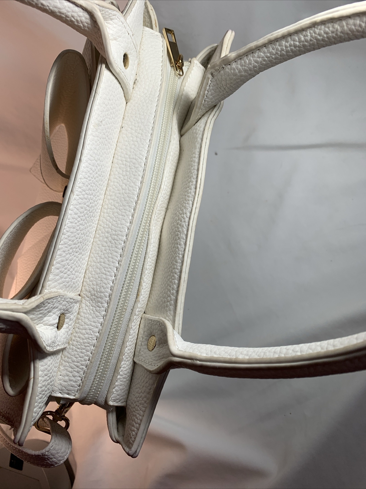 Crossi Bowtie White Crossbody Handbag Purse 12” X 10” | eBay
