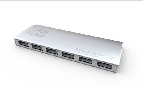 LDNIO High Speed 7 Port USB 2.0 Hub - Silver Durable Aluminum 480Mbps ...