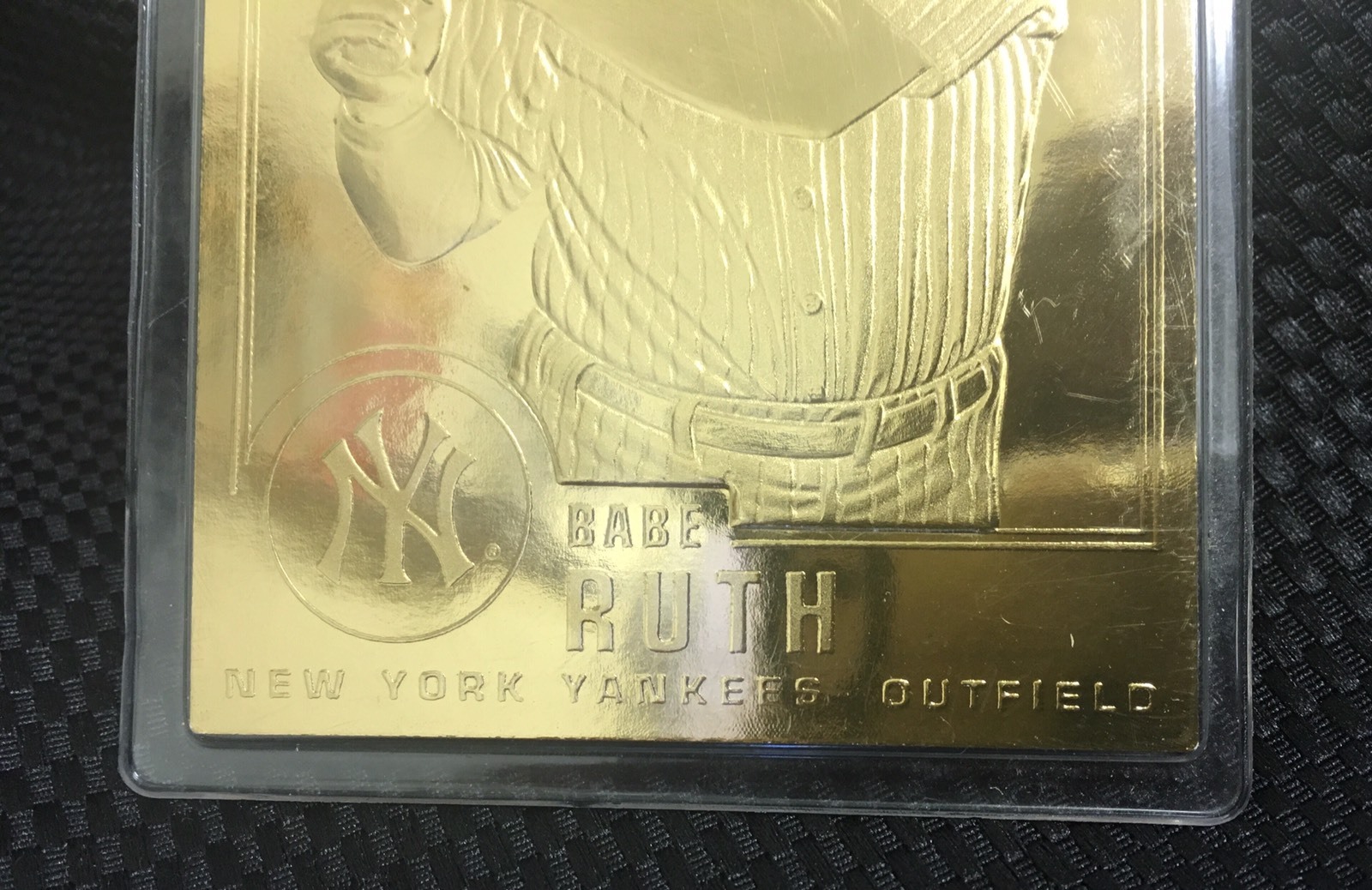 NEW YORK YANKEES BASEBALL 1996 BABE RUTH CMG #30 22k GOLD FOIL CARD ...