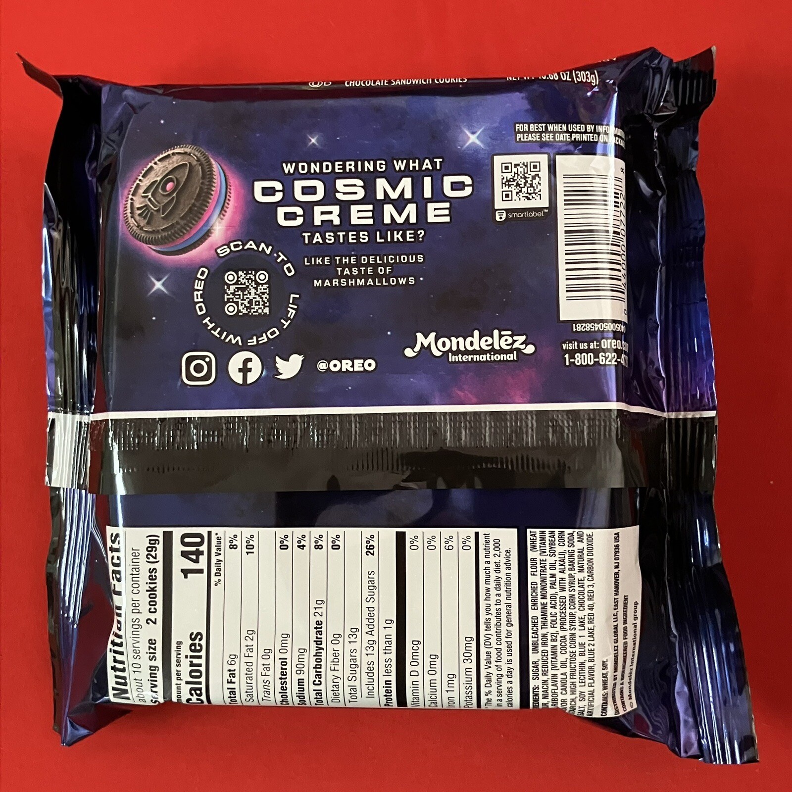 NABISCO OREO Space Dunk Cosmic Creme Chocolate Sandwich Cookies 10.68 ...