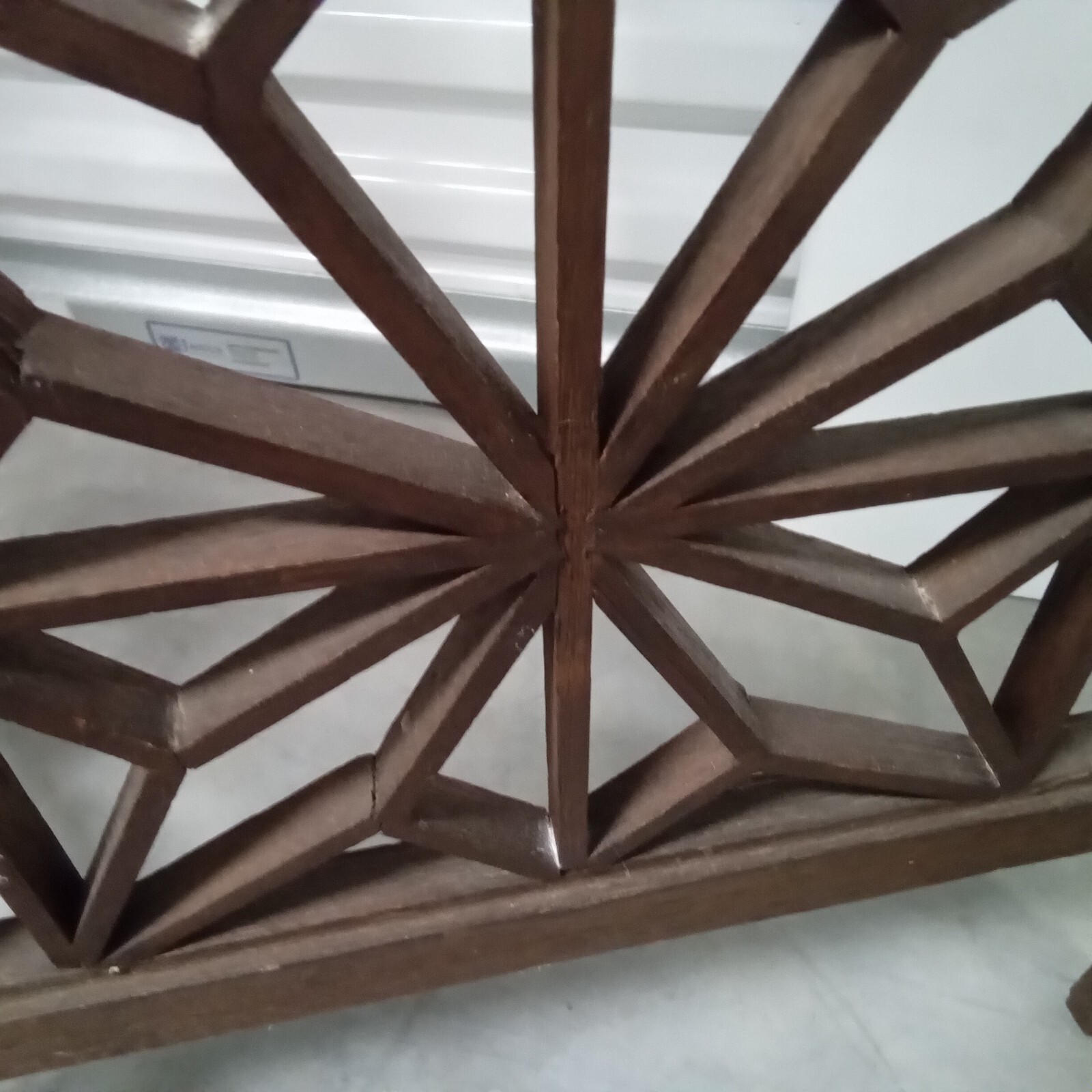 Kumiko Midcentury MCM Teak Folding Screen Room Divider Japanese Art ...