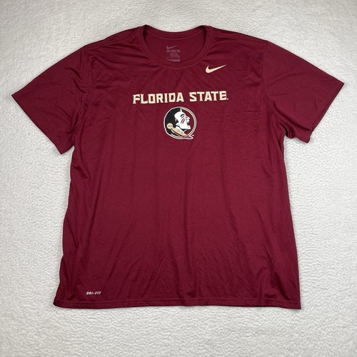 Nike Florida State Seminoles Shirt 3XL Red Grey FSU Dri Fit | eBay