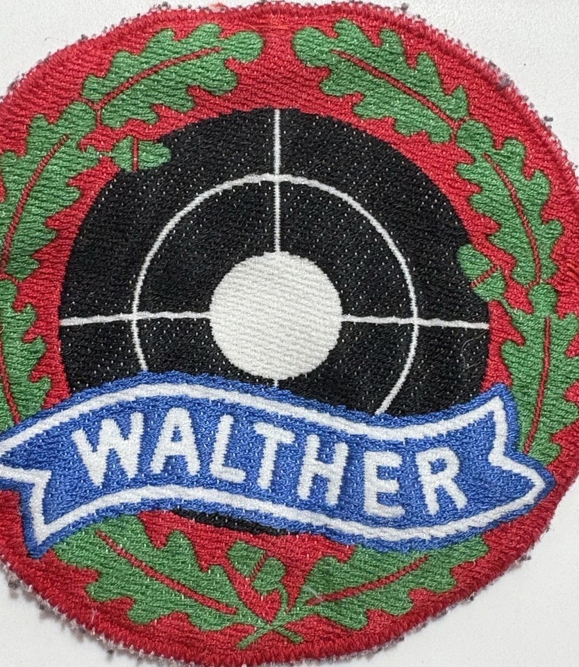 Walther Firearms Bullseye Banner Logo Souvenir Round Embroidered Patch ...