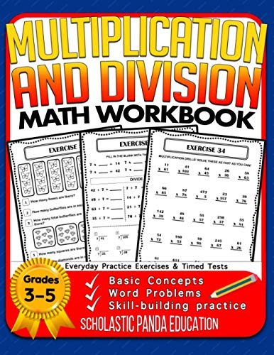 Multiplication and Division Math Workbook for 3rd 4th 5th Grades ...