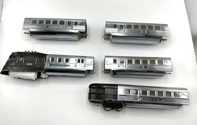 Lionel Flying Yankee Flyer O Gauge Pre-War 5 Car Train 616,617(3),618 ...