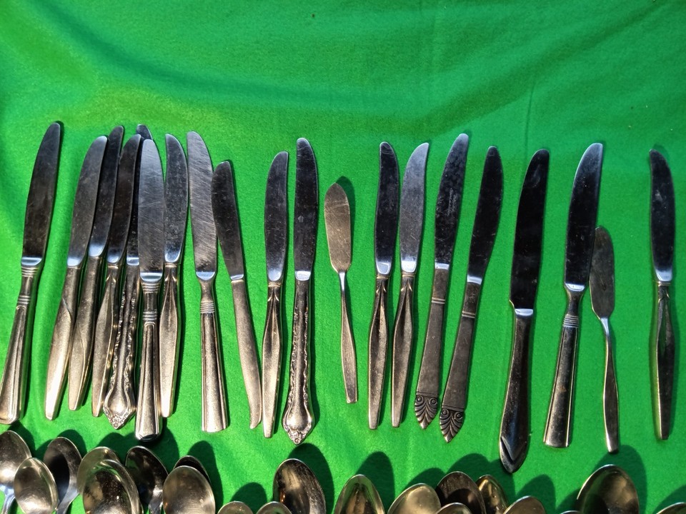 Vintage Lot Of 55 Pieces Of Fancy Silverware For Crafts | eBay