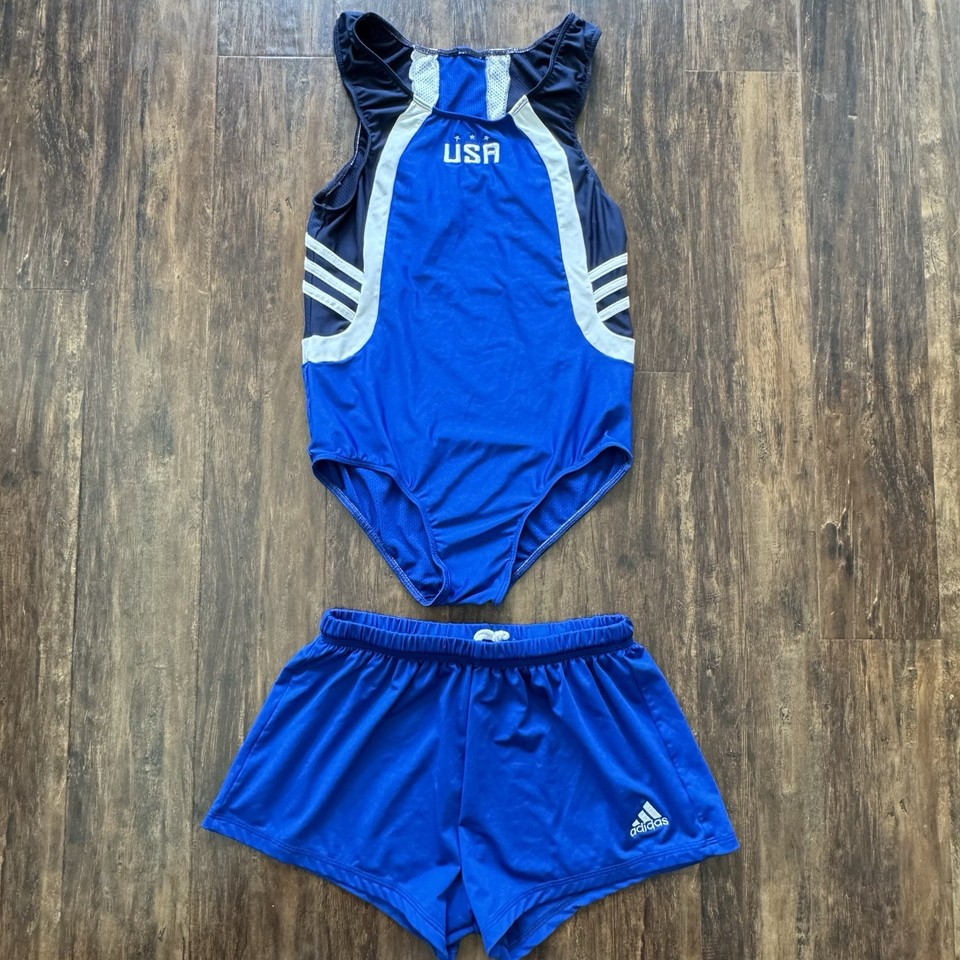 Adidas USA National Team Gymnastics Uniform Leotard SINGLET Men’s Large ...