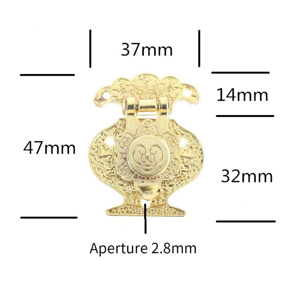 Button Buckle Bronze Hasp Flower Vase 4pcs Bronze Gold Rust Proof Zinc ...