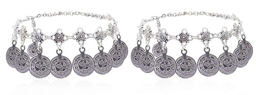 Stylish Boho Silver Coin Anklet For Women | eBay