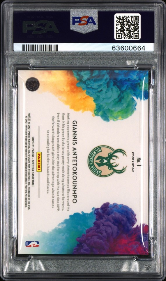 2020 PANINI SPECTRA COLOR BLAST #1 GIANNIS ANTETOKOUNMPO PSA 10 | eBay