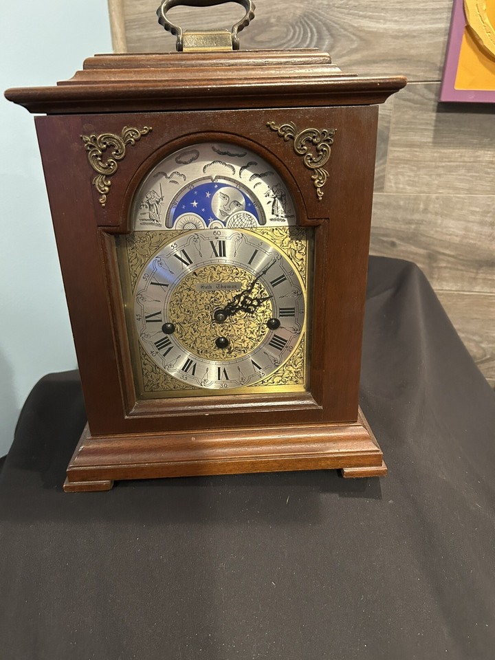 Vintage Seth Thomas Wharton Moon Dial Mantle clock 1219-000 Wind Clock ...
