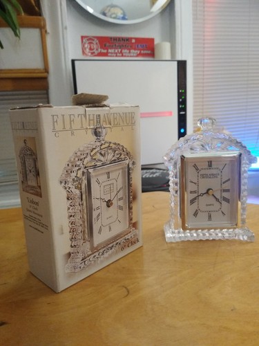 Fifth Avenue Crystal LTD 6" Quartz Clock !Very good Condition. Free ...