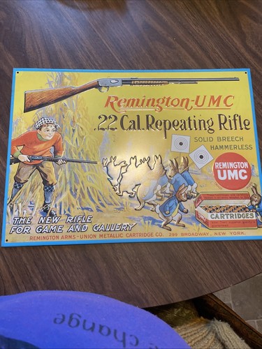 firearm ammo 22 Caliber Repeating Rifle metal tin sign decorative ...
