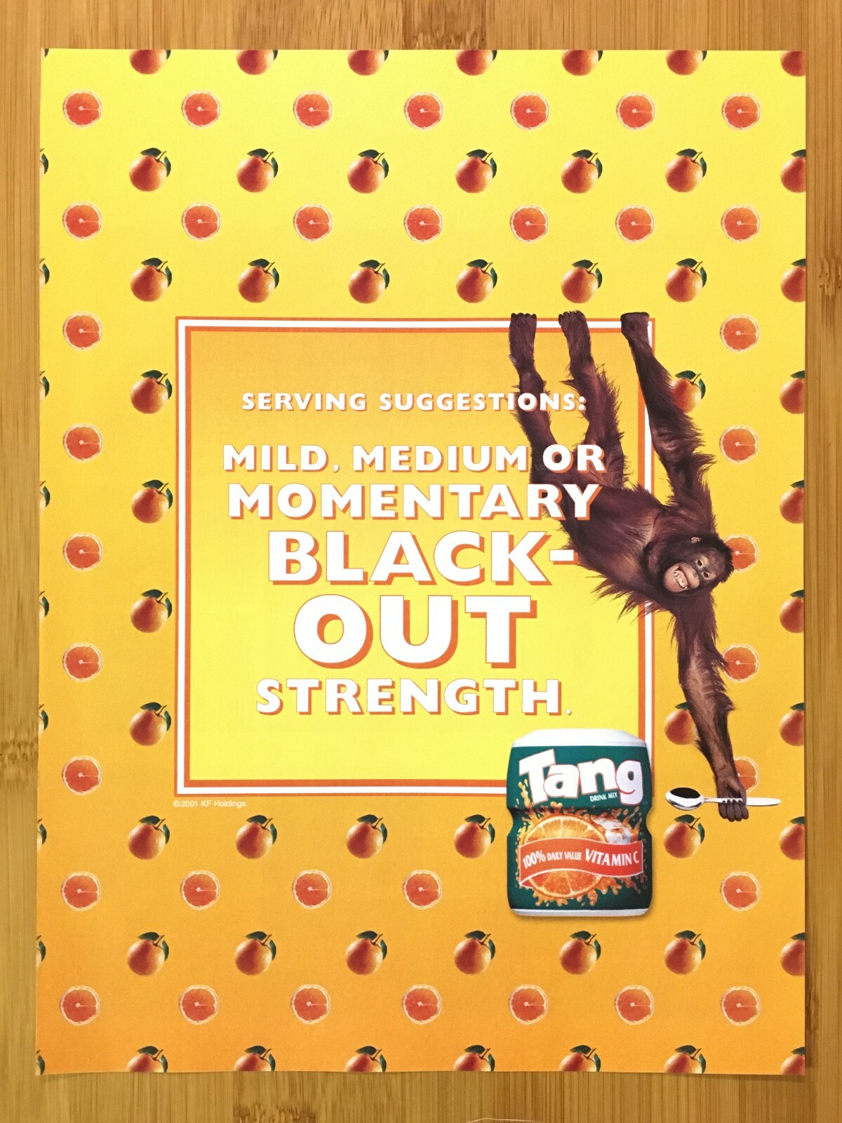2001 Vintage TANG Original Flavor Drink Mix Print Ad/Poster Funny ...