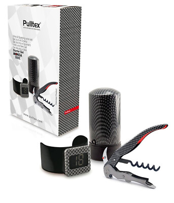 Pulltex: Monza: Set 3 pcs: Wine Accessories Set Carbon Fiber Effect | eBay