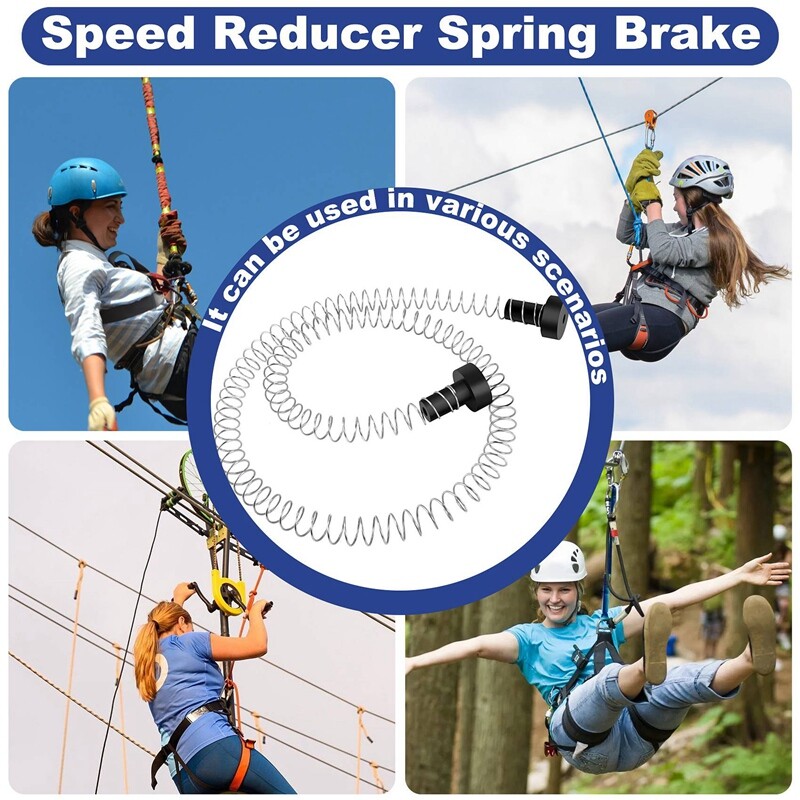 Zipline Spring Brake 165cm Stainless Steel Zip Line Spring Brake Heavy ...