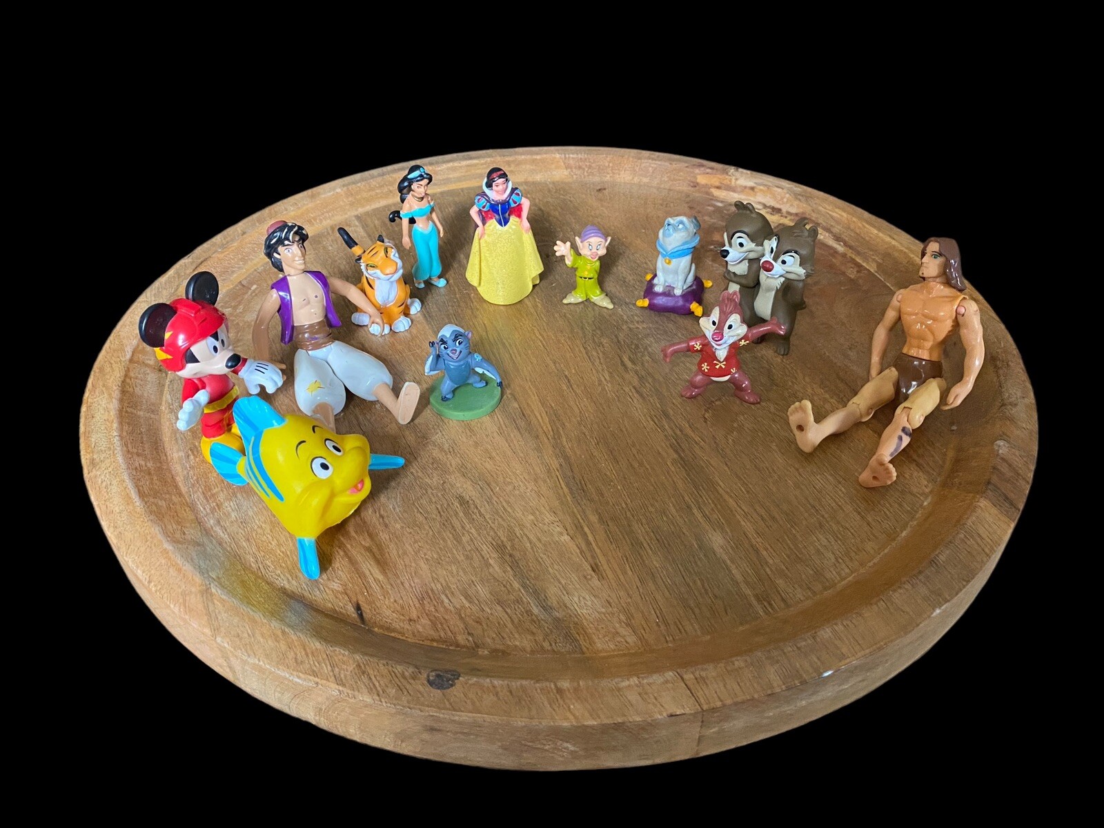 VTG 12 PC Lot 1990s Disney’s Action Figures Cake Toppers Aladdin ...