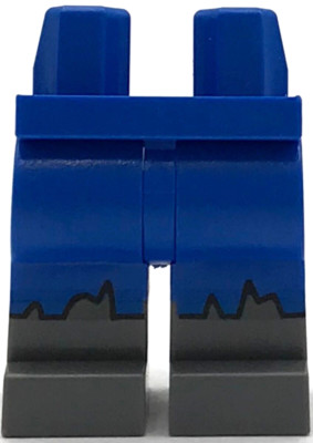 Lego New Blue Hips Legs Dark Bluish Gray Boots Tattered Pant Legs Piece ...