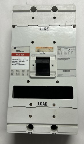 CUTLER-HAMMER,MDL3800F,CIRCUIT BREAKER FRAME 800A 600V 3P NEW | eBay