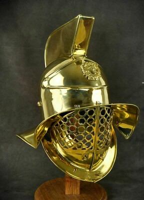 Antique Medieval Maximus Arena Helmet Spartacus fitted liner Steel ...